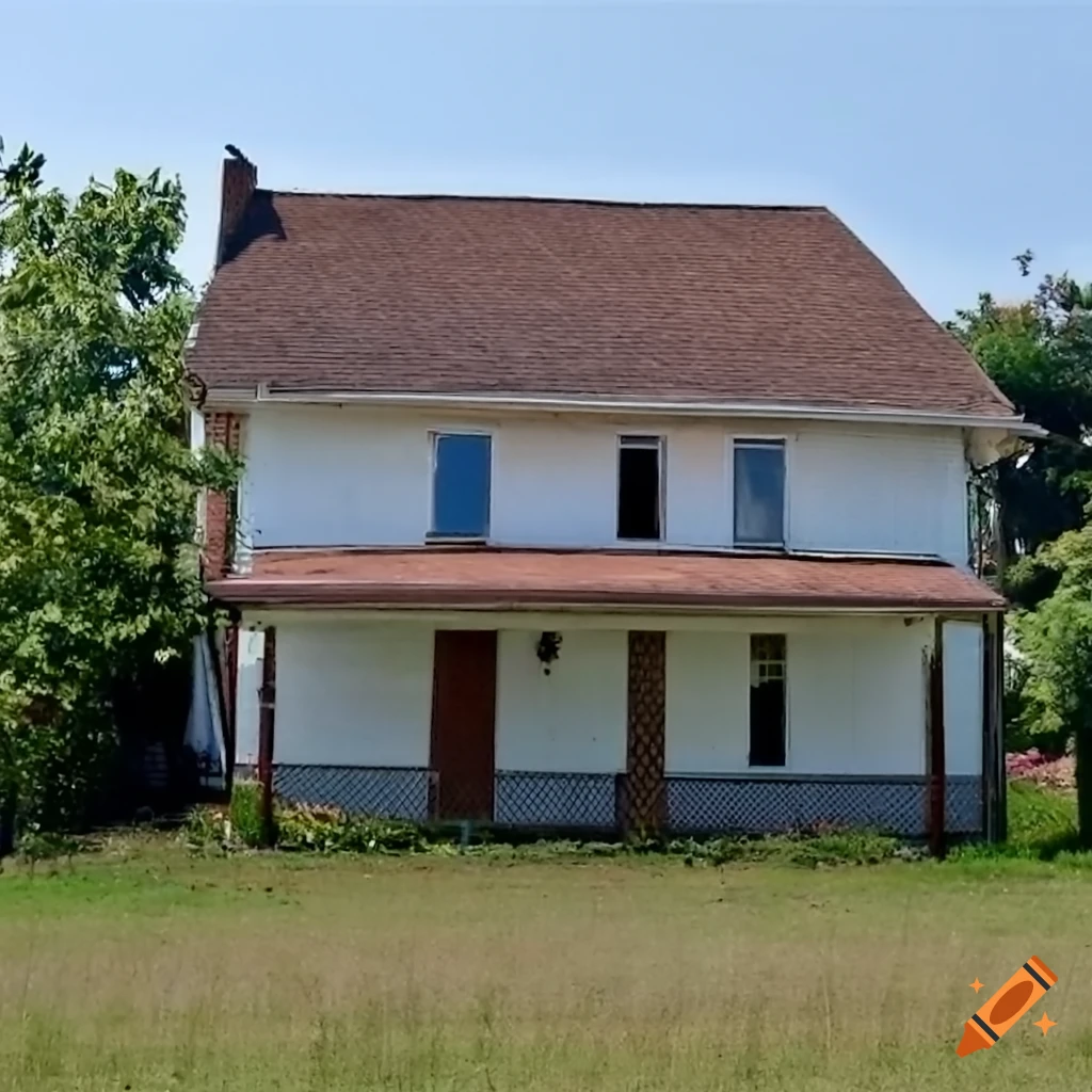 Small private house with a fence and floral elements around on Craiyon