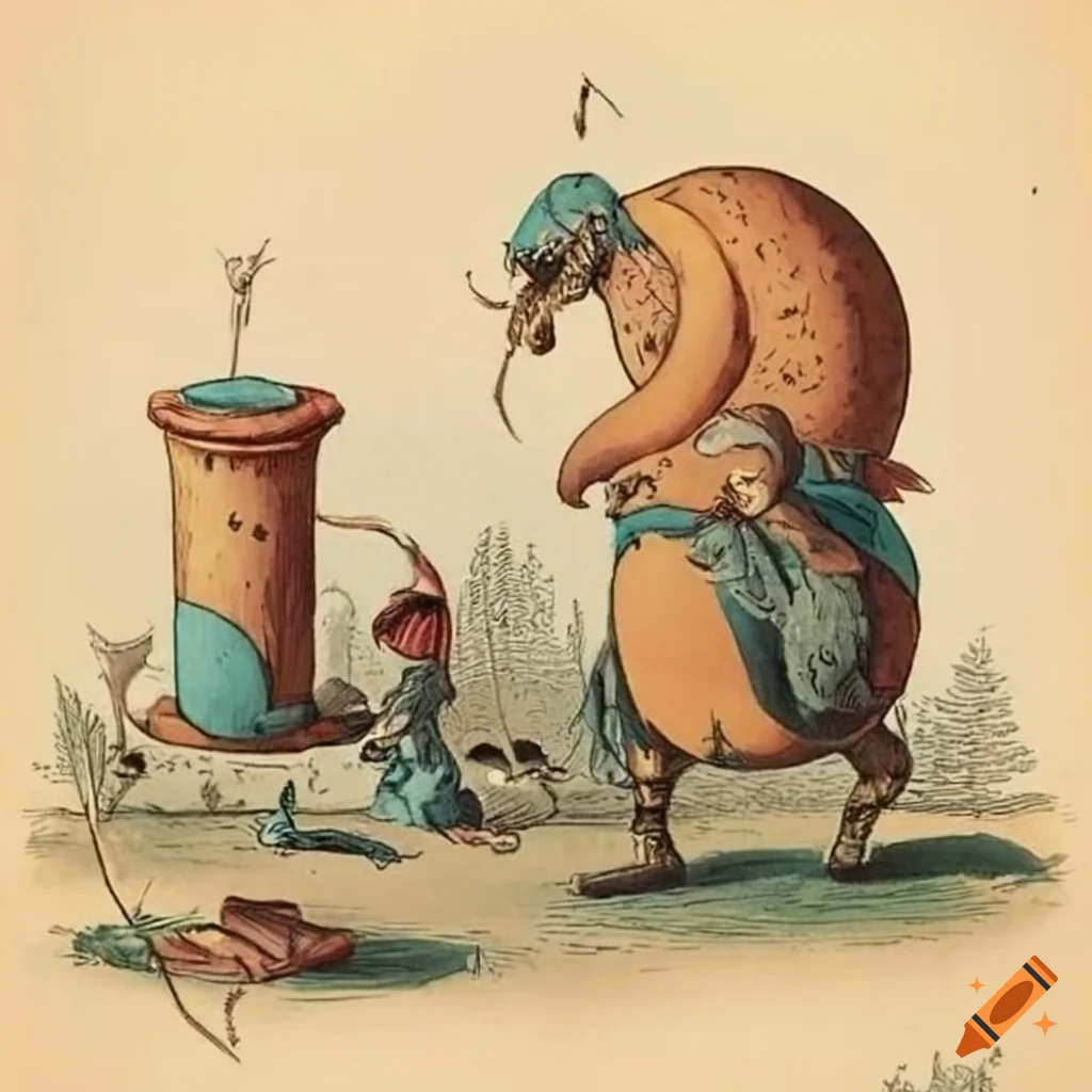 Illustration by wilhelm busch on Craiyon