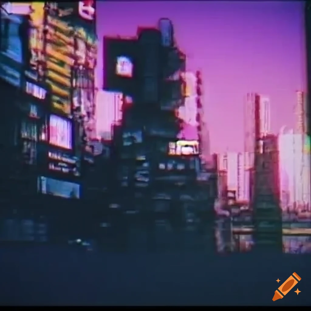 Cyberpunk vhs footage on Craiyon