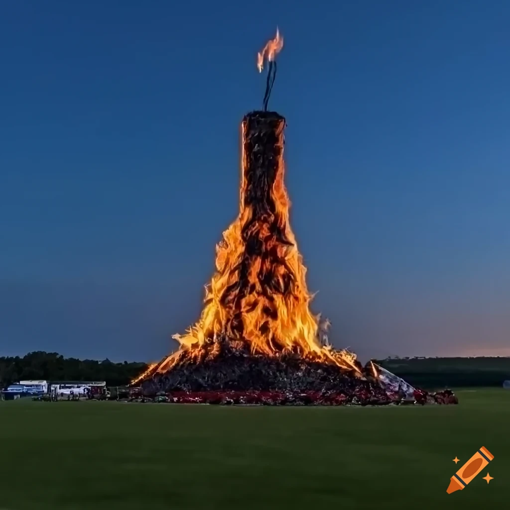 Two people standing in a meadow with a green tree on the left and a ...