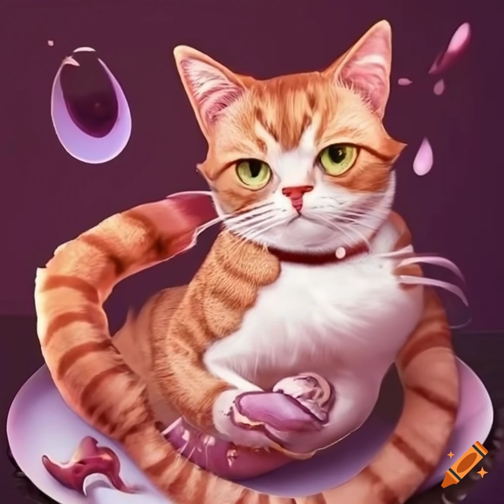 Sashimi cat on Craiyon