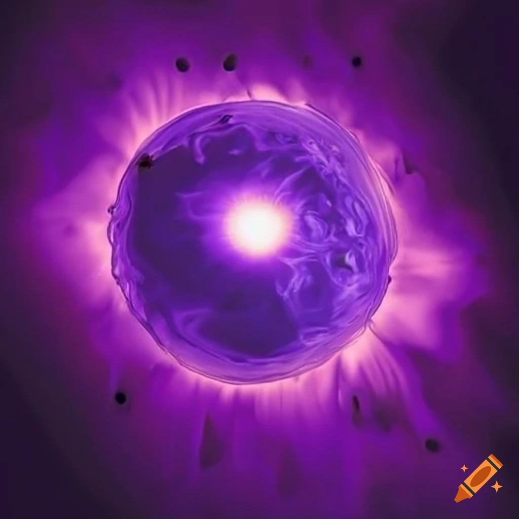 Purple sun melting on Craiyon