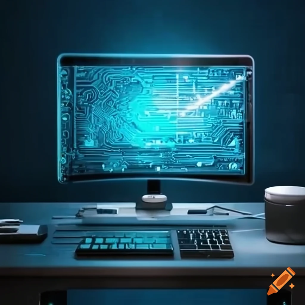 Ai controlling a home desktop computer on Craiyon