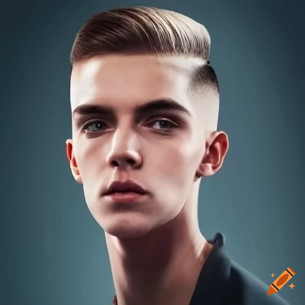 Father and son getting traditional side-part haircuts with a shiny ...