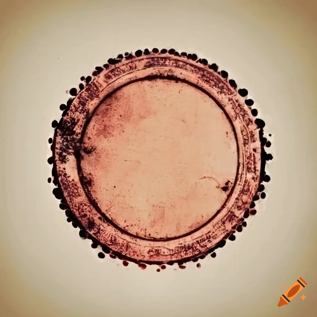 Round vintage stamp with empty middle on Craiyon