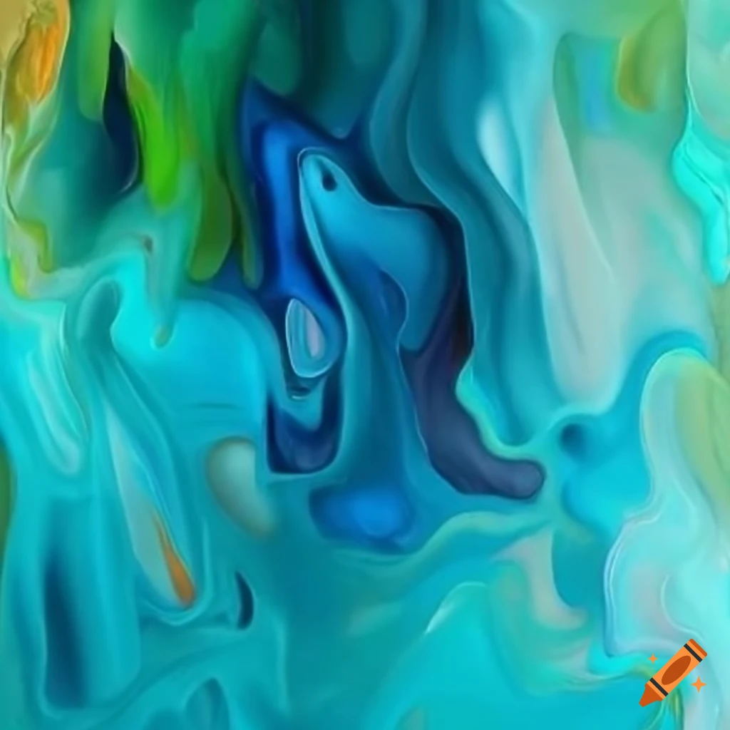 Juampy melian turquoise color painting on Craiyon