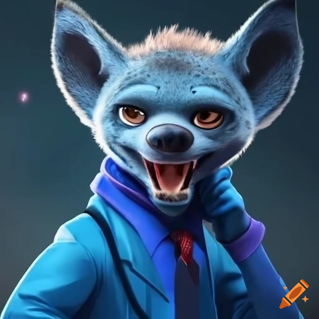 Hyena in blue surgeon suit inspired by Zootopia on Craiyon