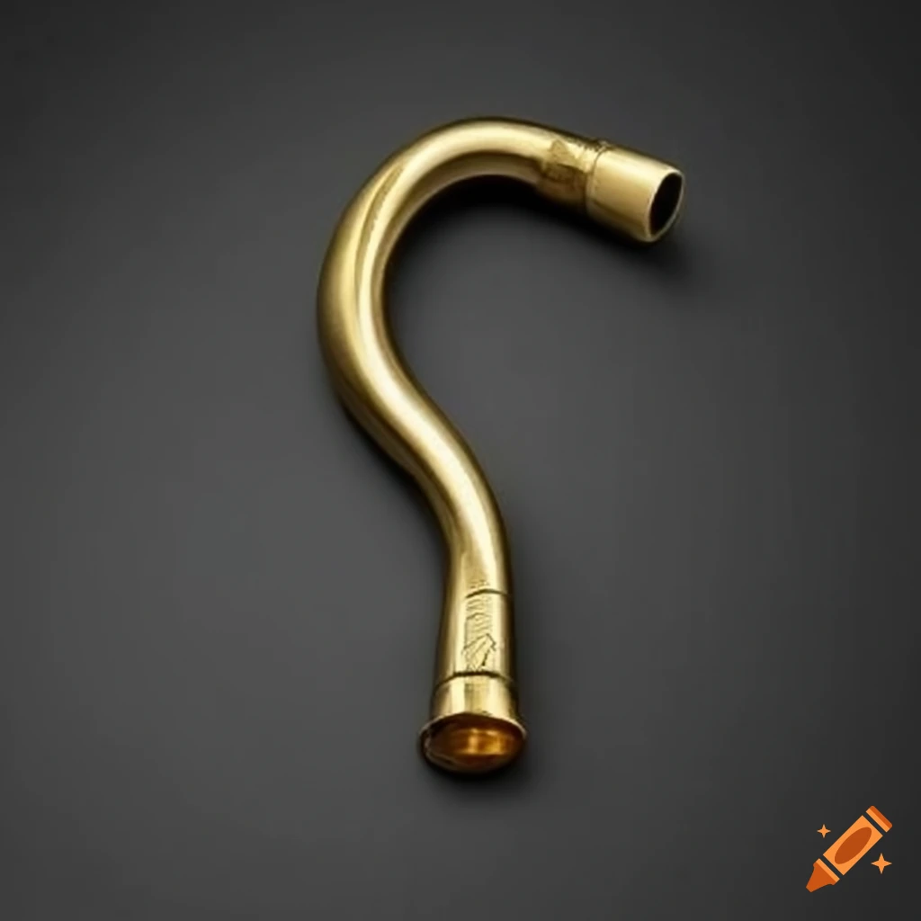 Curved brass pipe on Craiyon