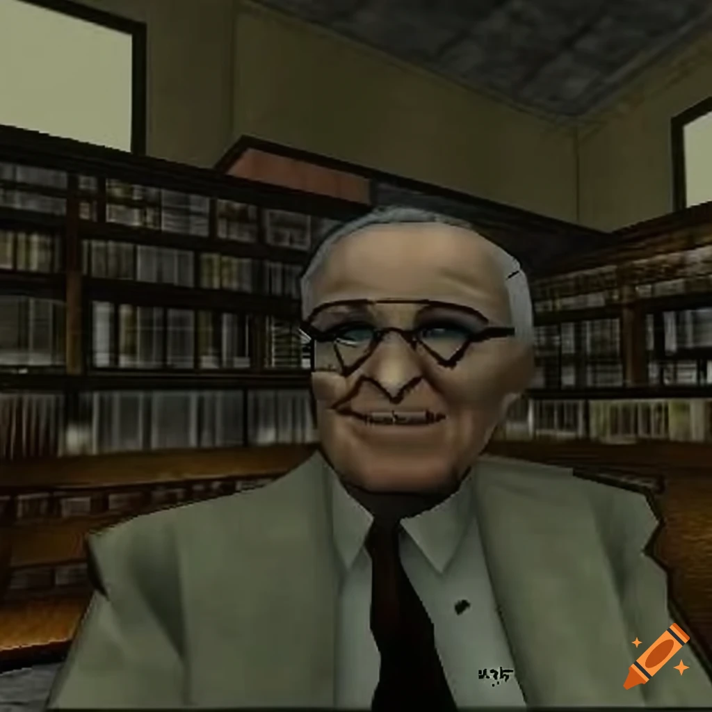 Harry truman character in half-life pc game from 1998 on Craiyon