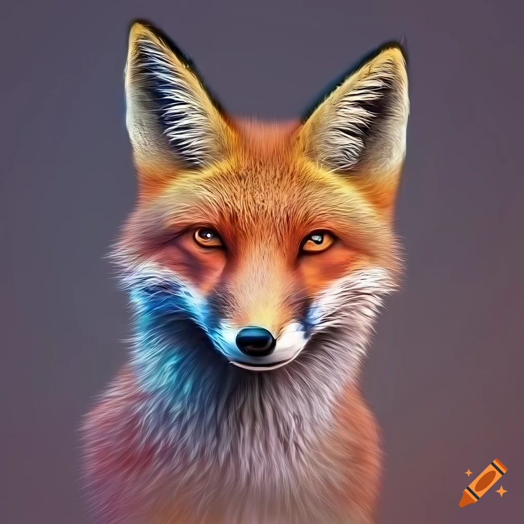 Orange fox in space in high definition digital art on Craiyon