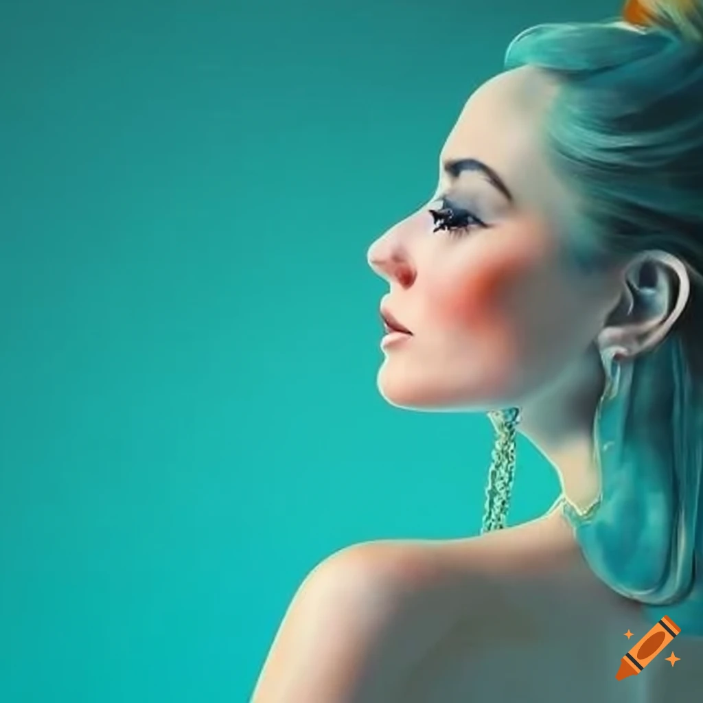 Juampy melian turquoise colored painting on Craiyon