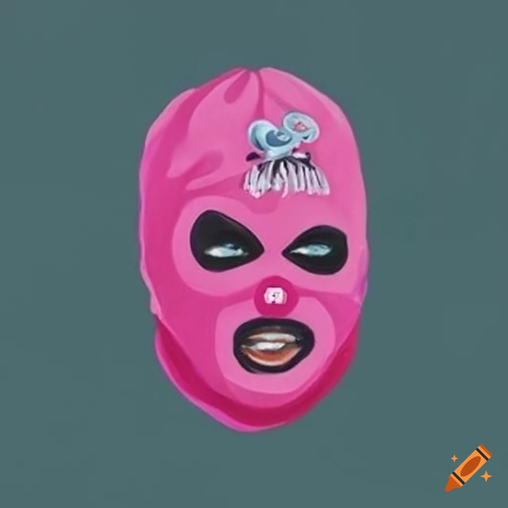 Pink ski mask on Craiyon