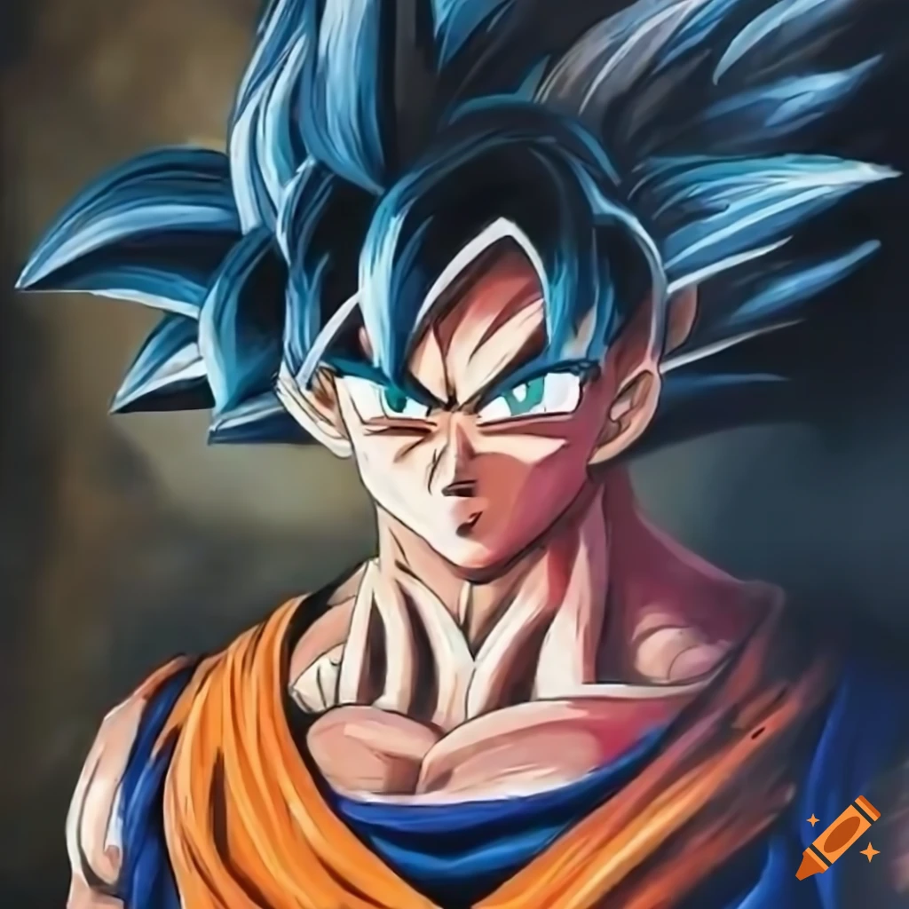 Clear representation of goku's face on Craiyon