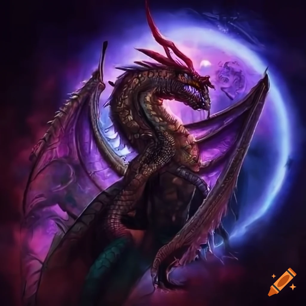 Massive metal celestial dragon on Craiyon