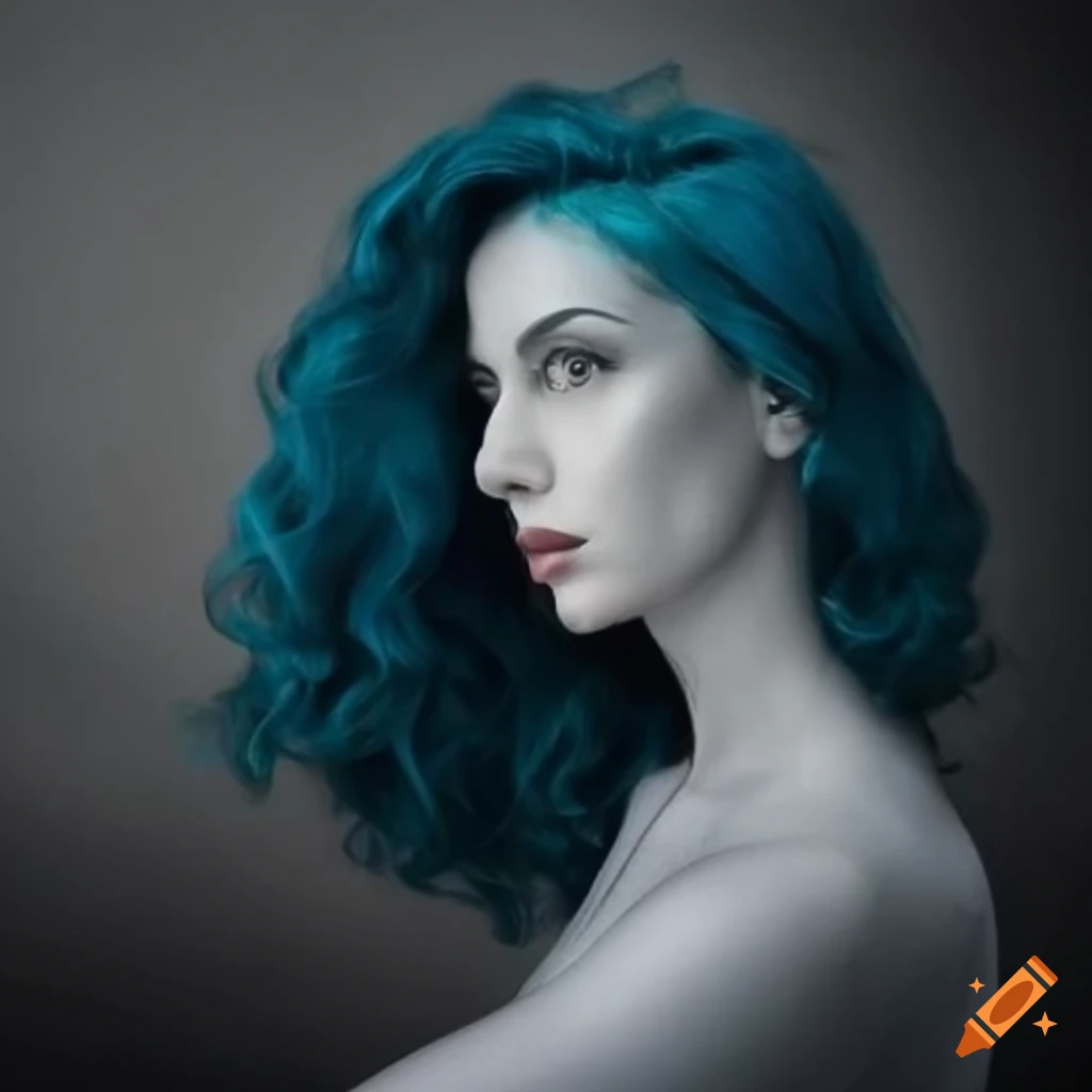 Juampy melian turquoise colored painting on Craiyon