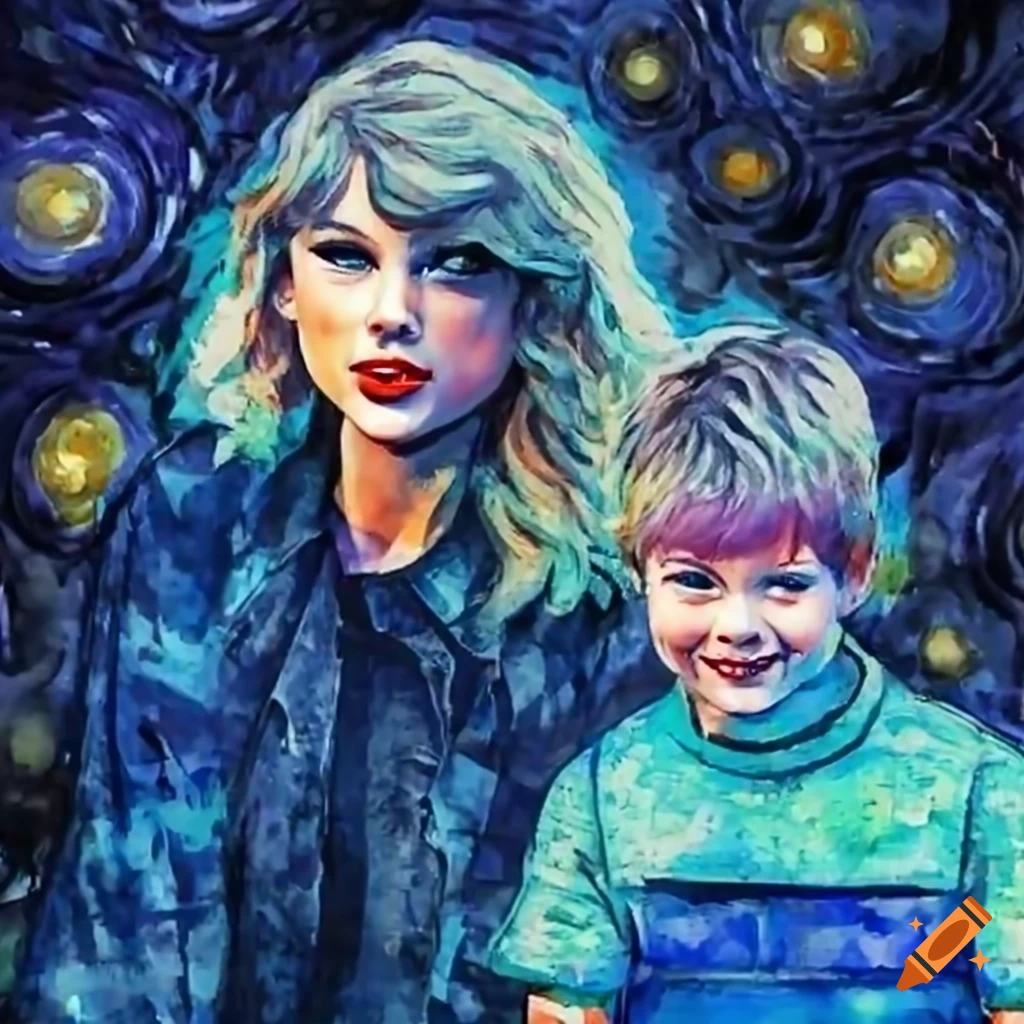 Taylor Swift with a boy in a blue Chevy truck under a starry Georgia ...