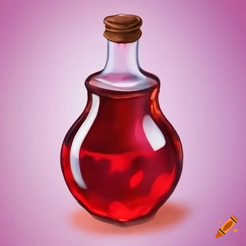 Red potion on Craiyon