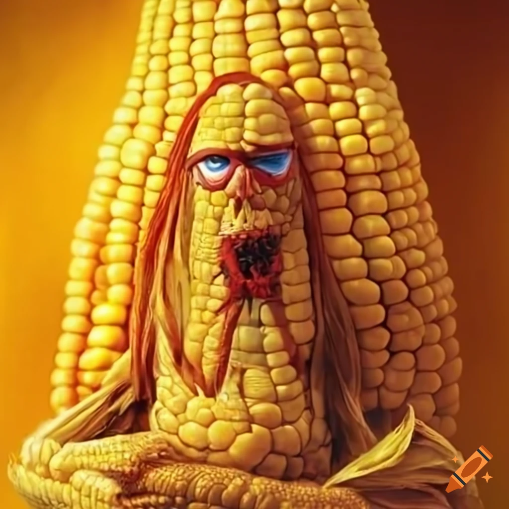 Conan made of corn on Craiyon