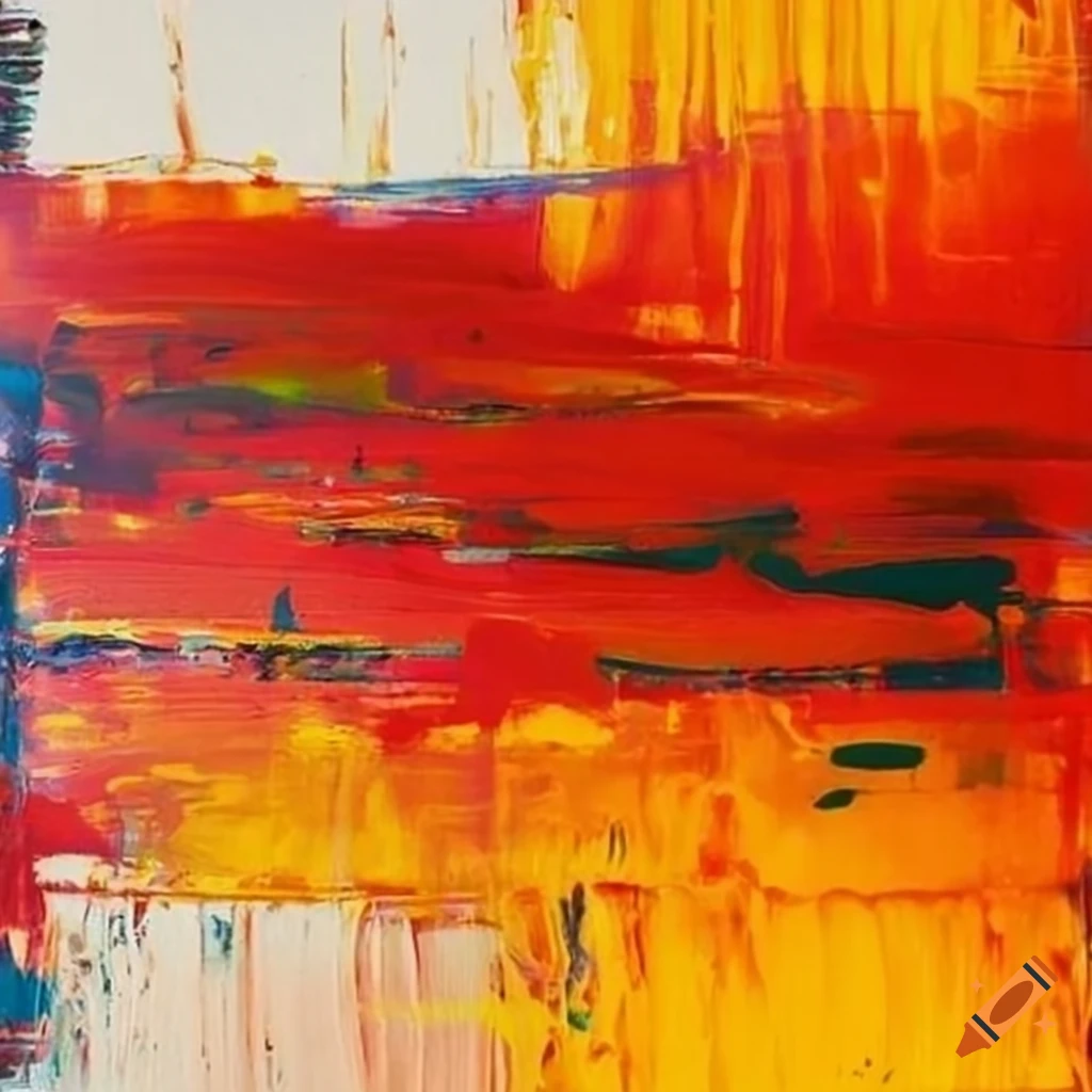 Abstract painting in the style of Gerhard Richter on Craiyon