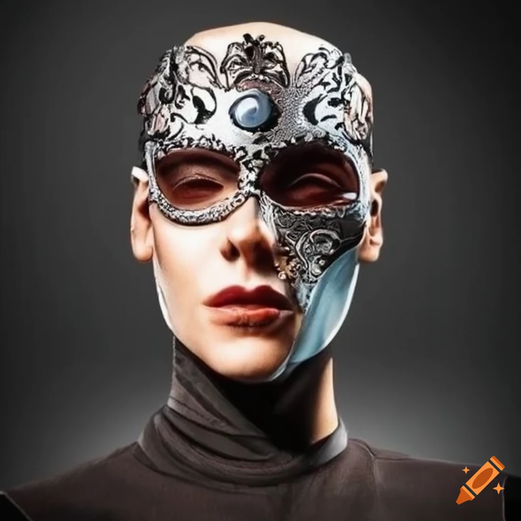 Elegant mask with subtle villain style on Craiyon