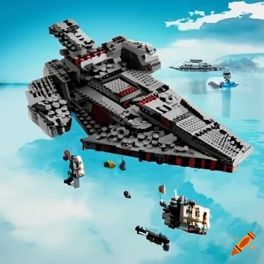 Lego star wars ship model on Craiyon