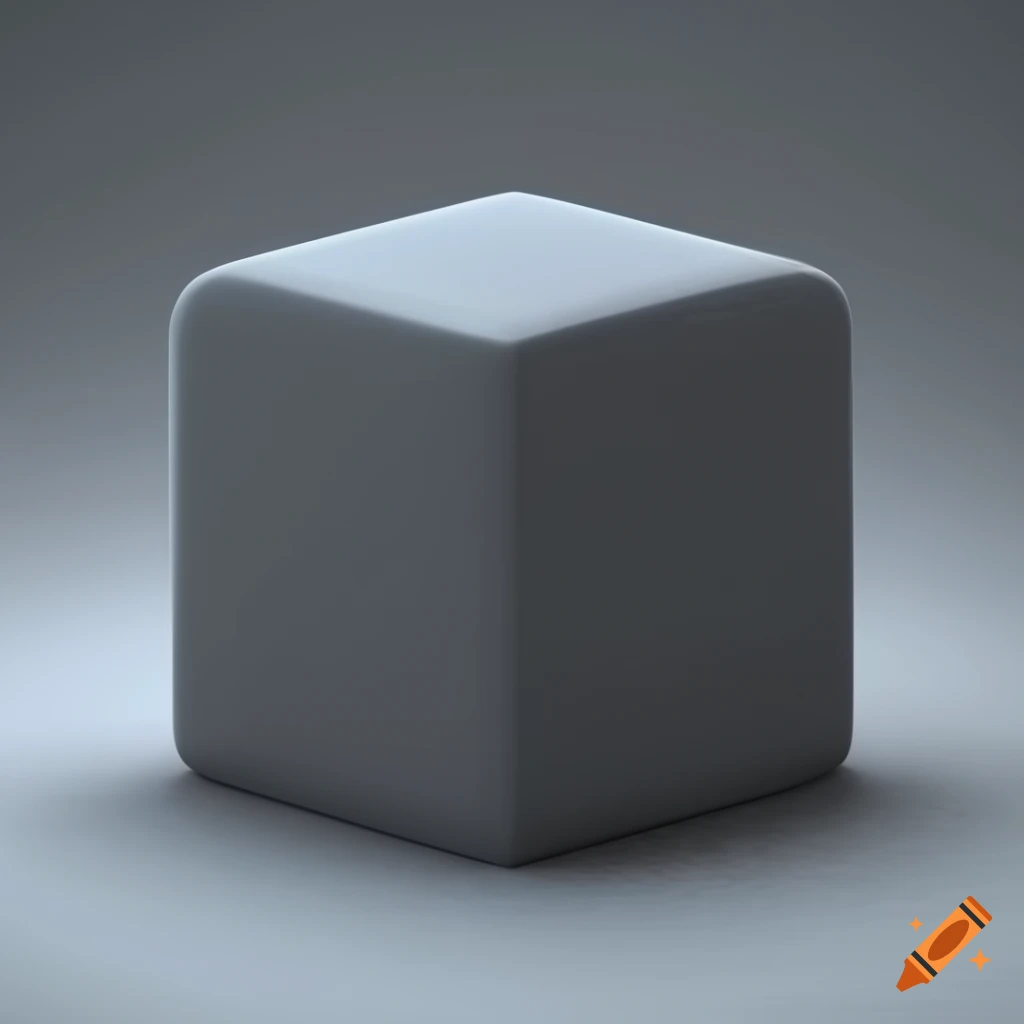 Grey 3d block on Craiyon