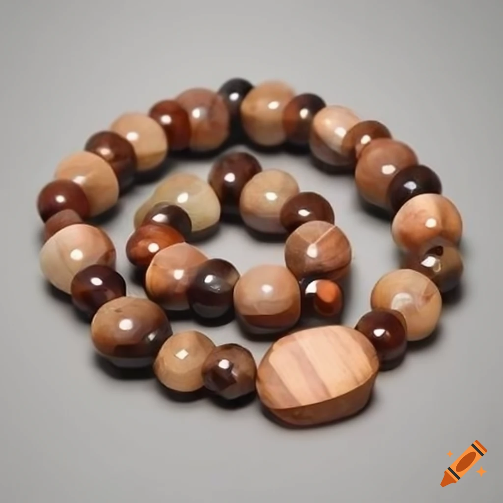 Multifaceted wooden gemstone on Craiyon