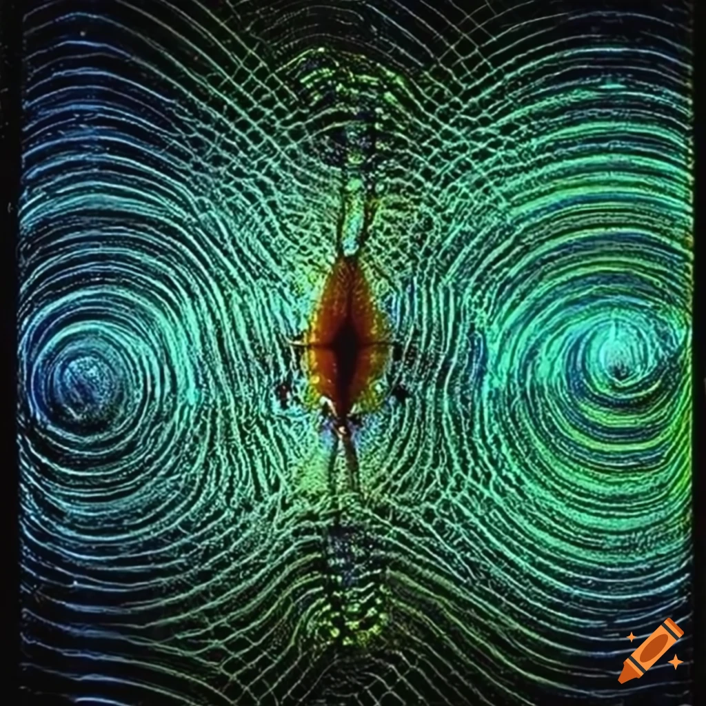 Insect with vibrational waves reflecting communication signals on Craiyon