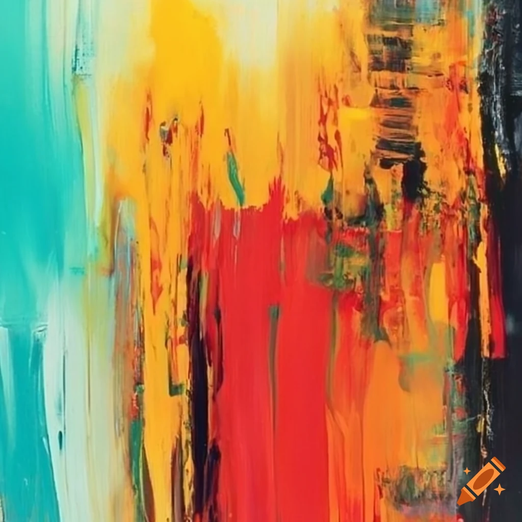 Abstract painting in the style of Gerhard Richter on Craiyon