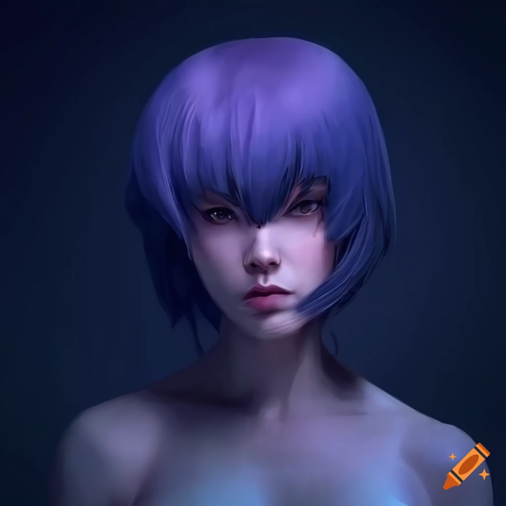 Digital art of major motoko kusanagi in an iconic pose on Craiyon