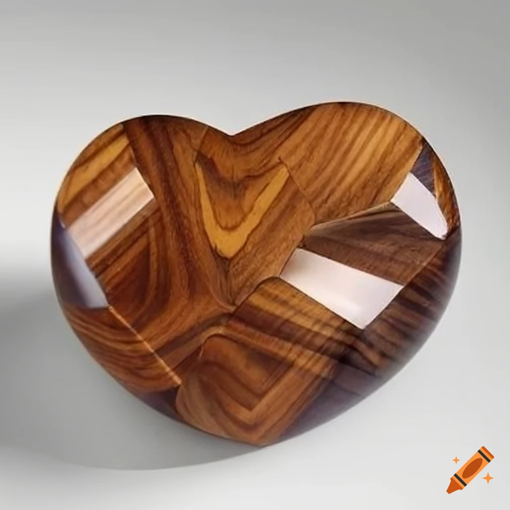 Multifaceted wooden gemstone on Craiyon