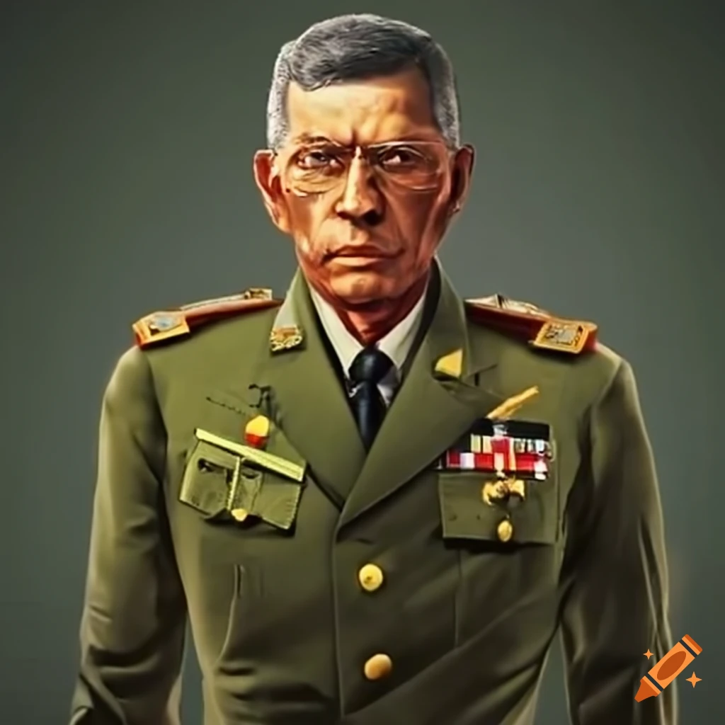 Leaders and soldiers in an army setting on Craiyon