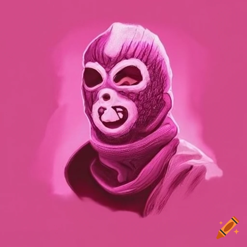Pink ski mask on Craiyon