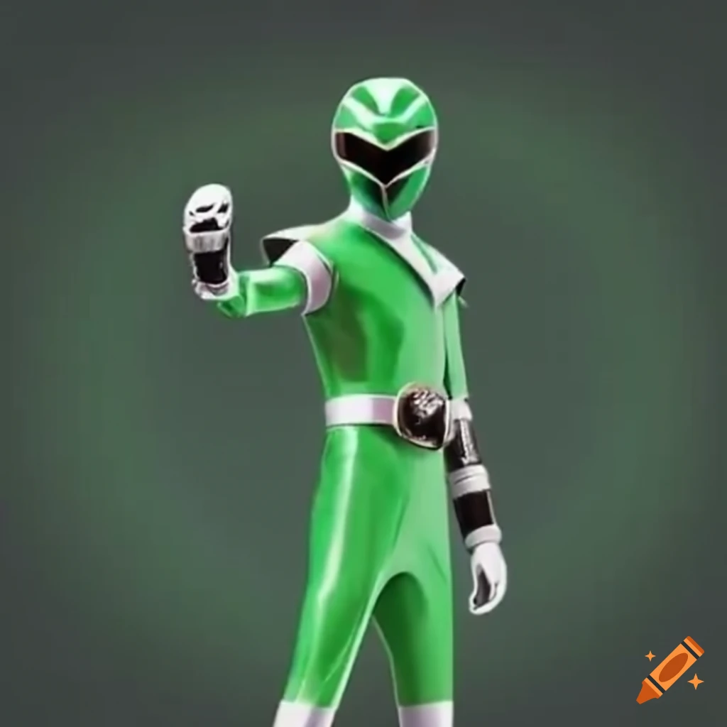 Super sentai green iguana character on Craiyon