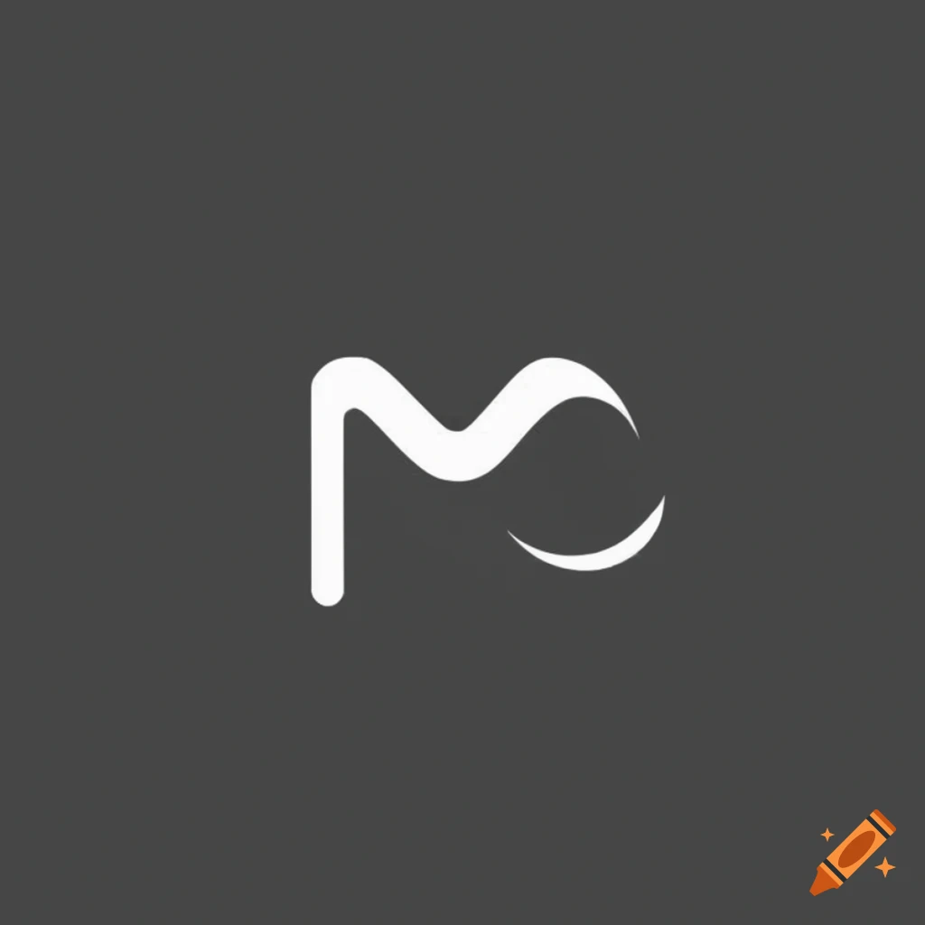 Minimalist black and white video production company logo with letter M ...