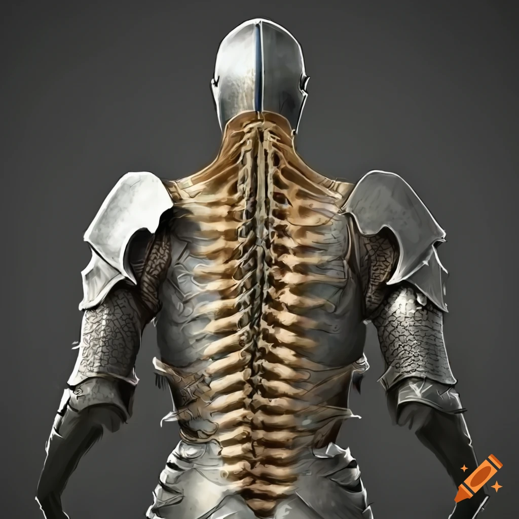 Spine armor protecting the body on Craiyon