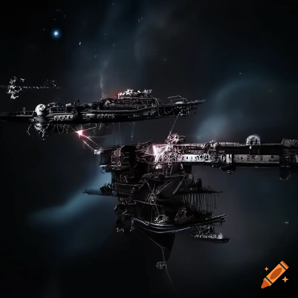 Space pirate fleet on Craiyon