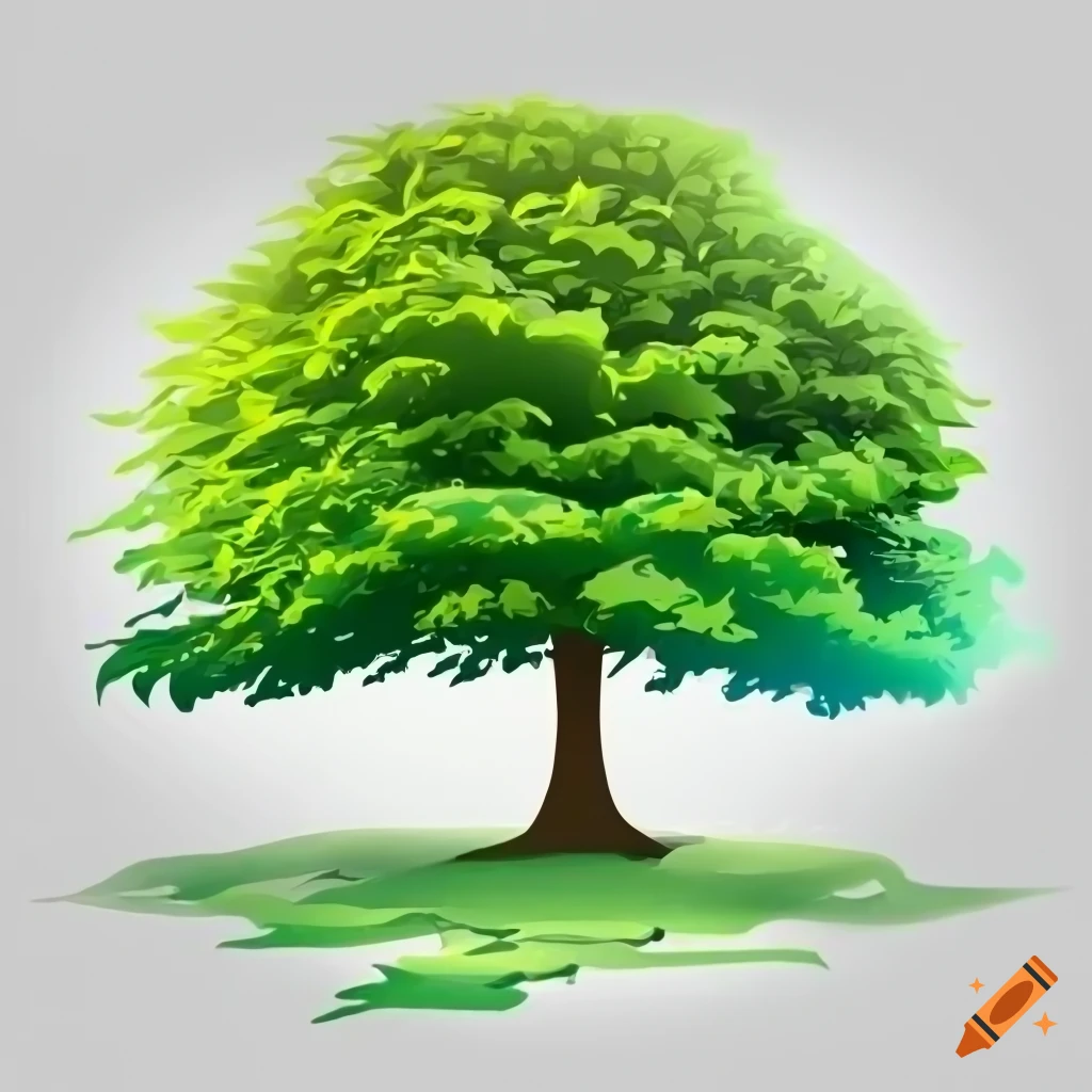 Green tree without background in vector hd format on Craiyon