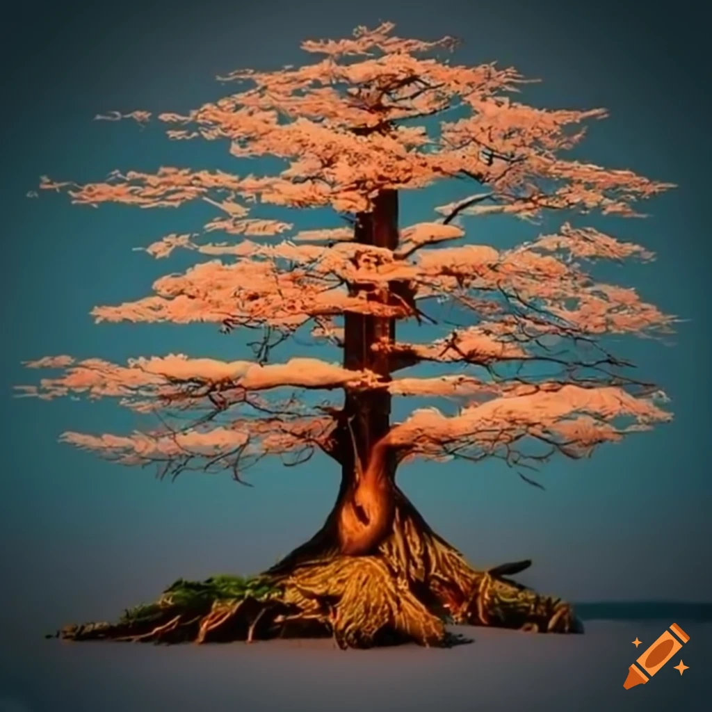 Ancient japanese-style tree on Craiyon