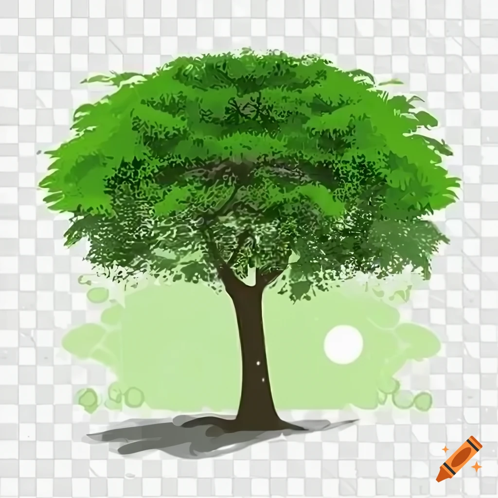 Green tree without background in vector hd format on Craiyon