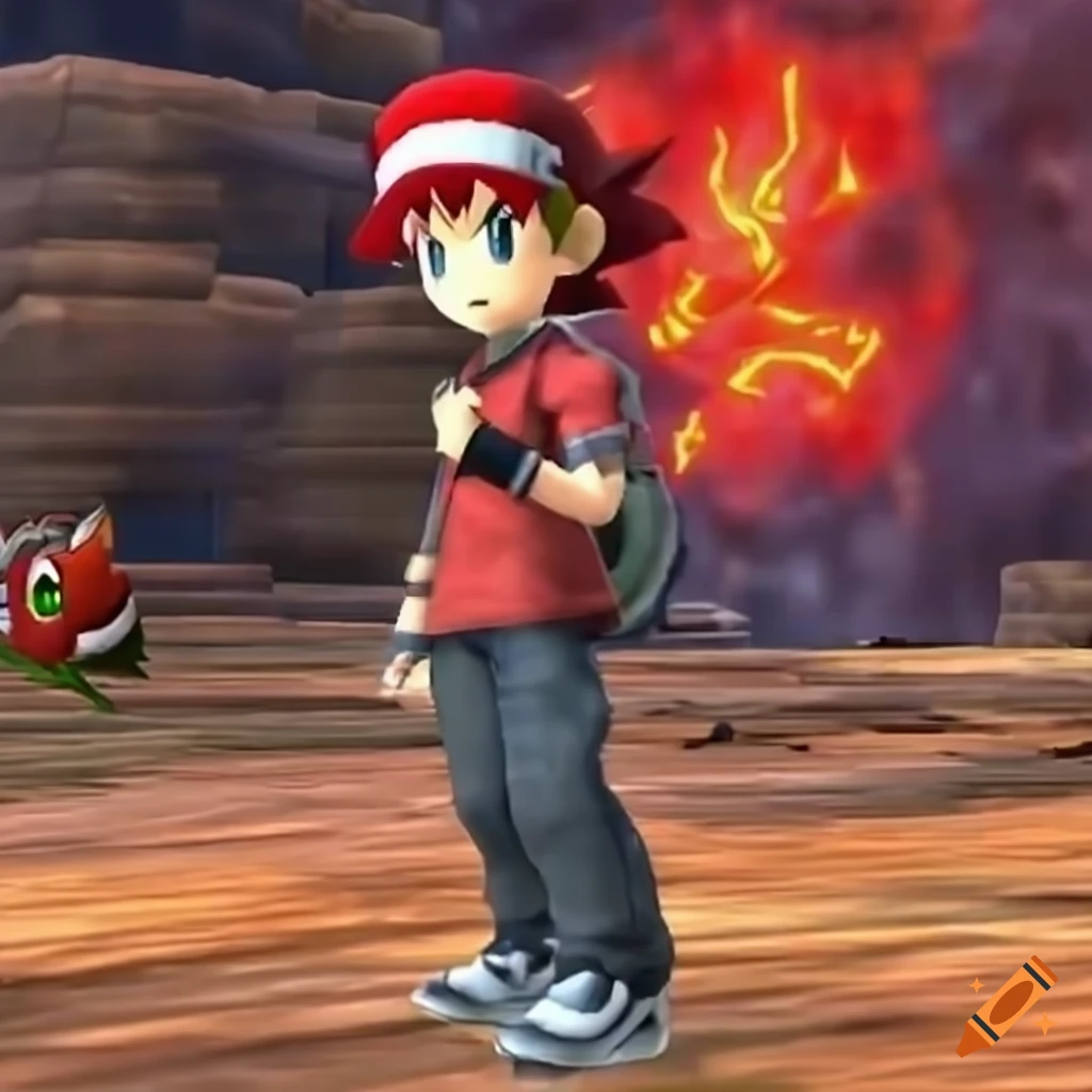 Pokemon trainer red from pokemon firered and leafgreen in super smash ...