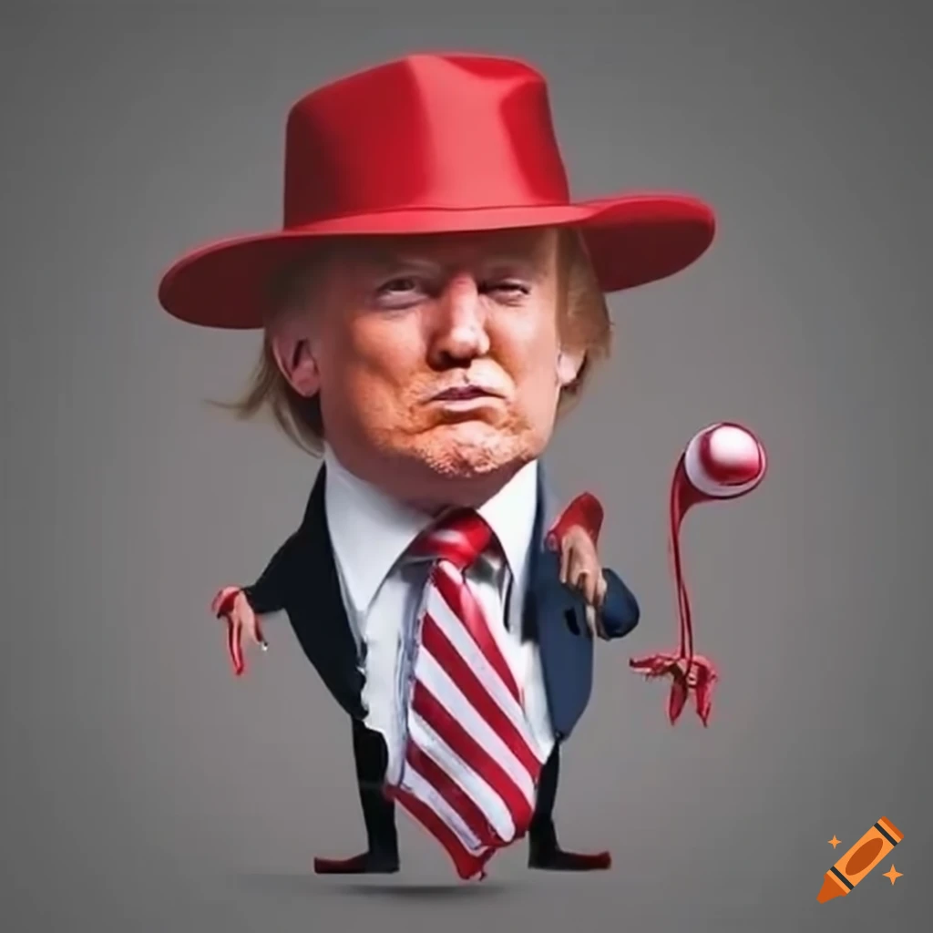 Satirical image of a man in red shoes and hat on Craiyon