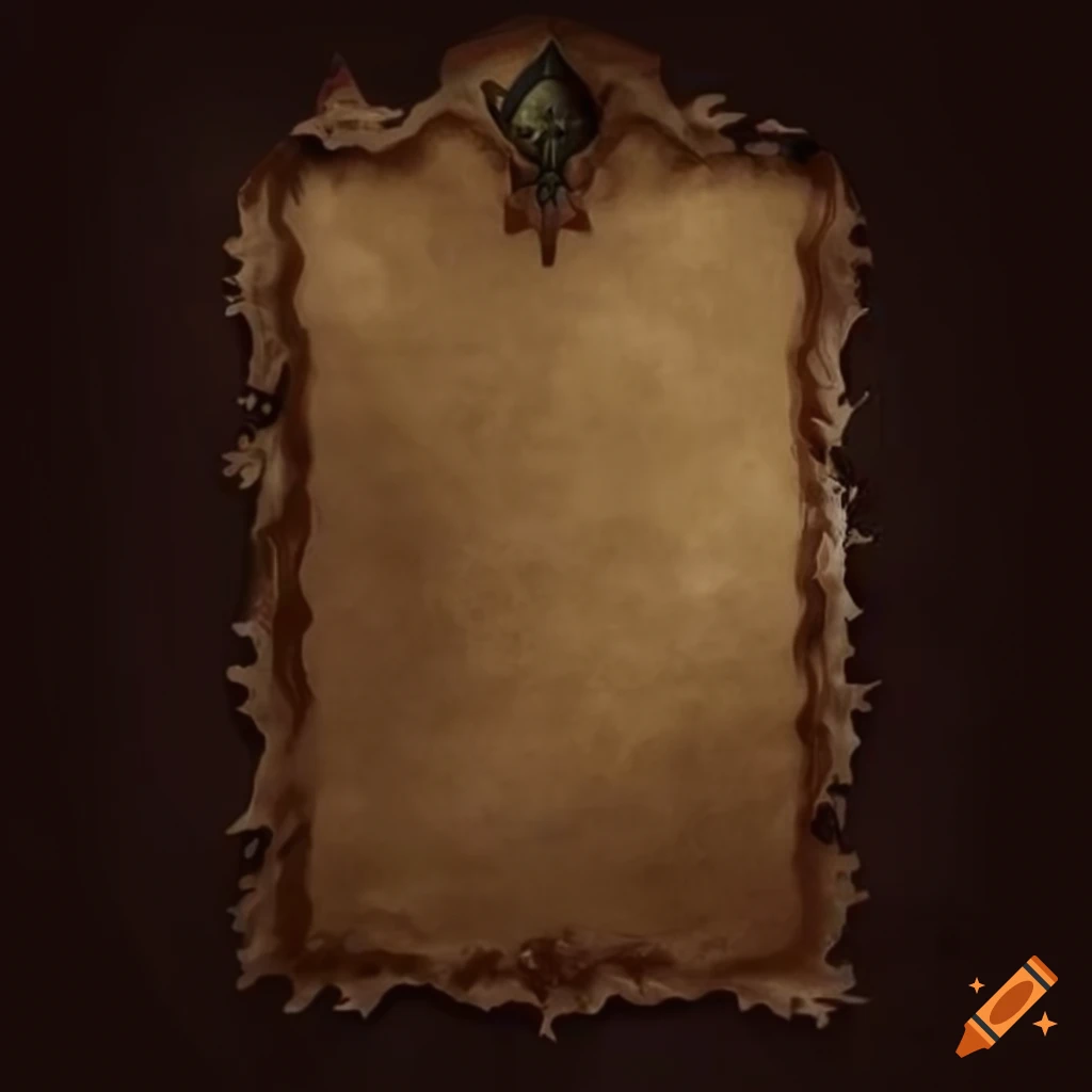 Medieval fantasy-style note paper on Craiyon