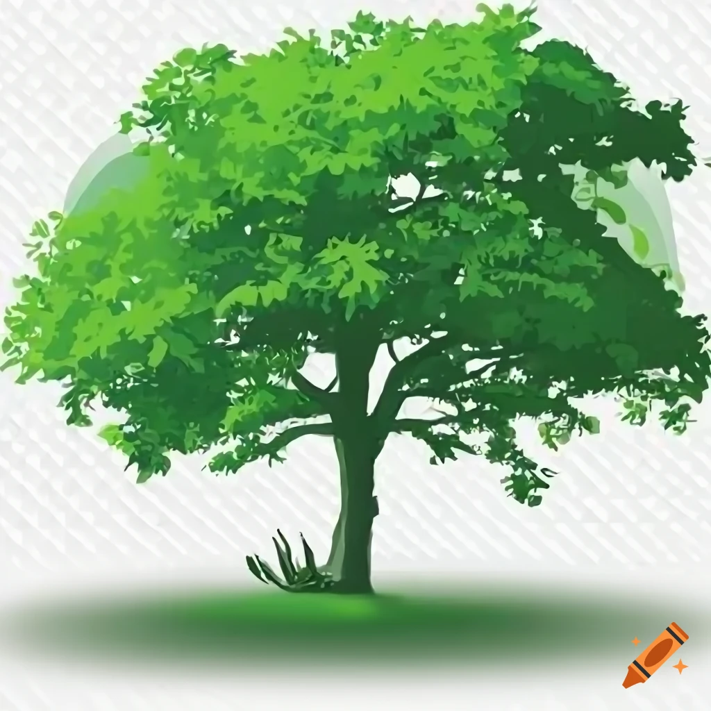 Green tree without background in vector hd format on Craiyon