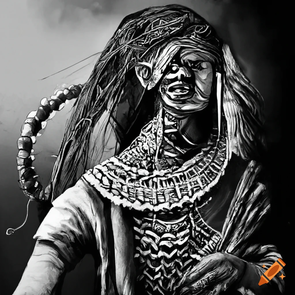 Poster promoting traditional art of gamaba on Craiyon