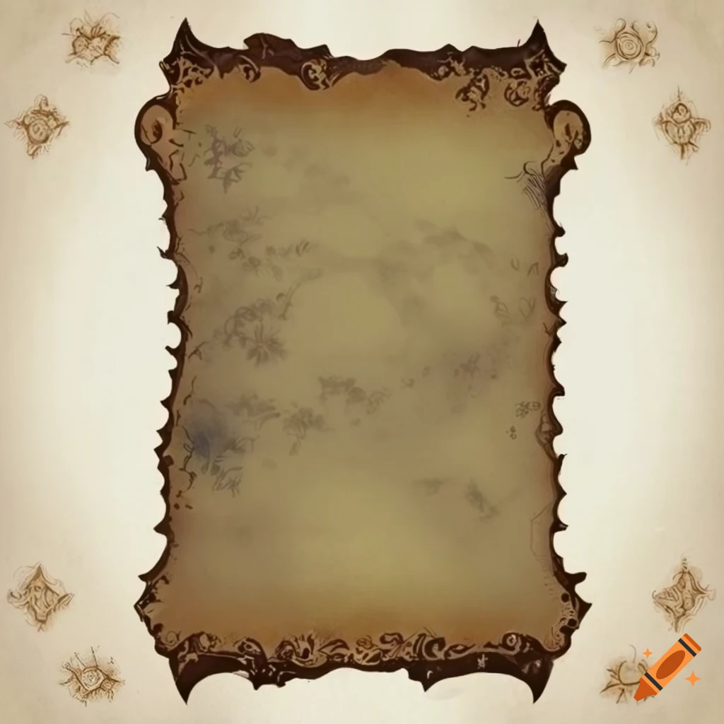 Single medieval fantasy styled note paper on Craiyon