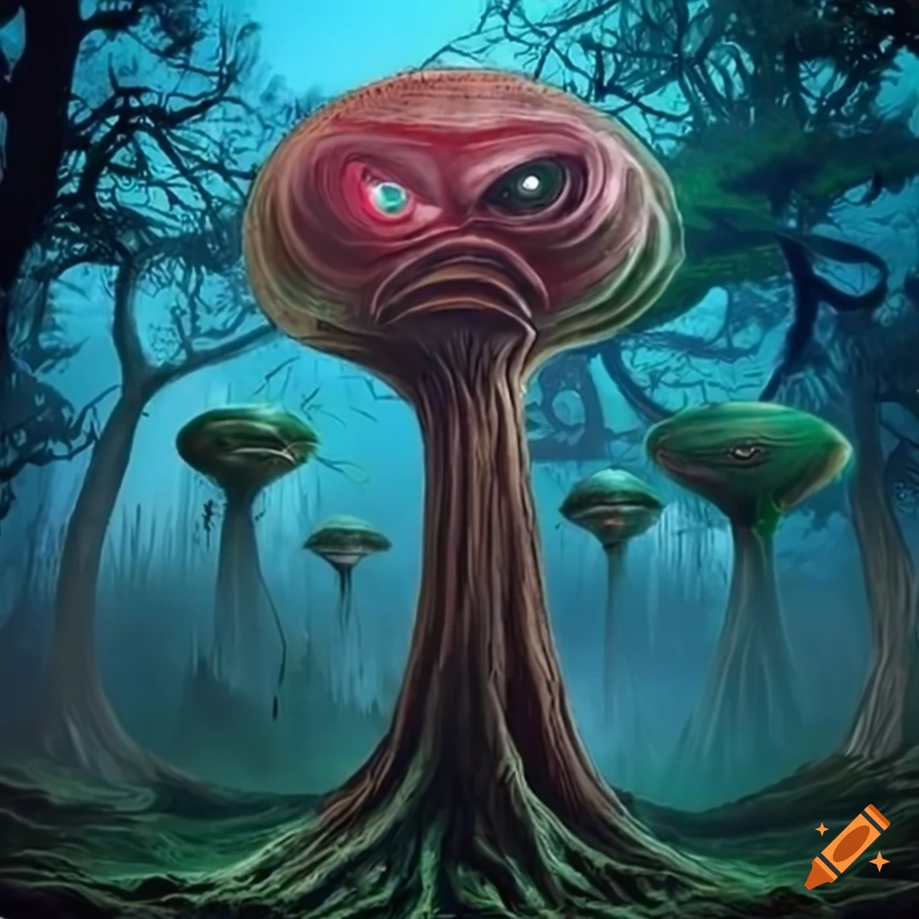 Alien tree on Craiyon