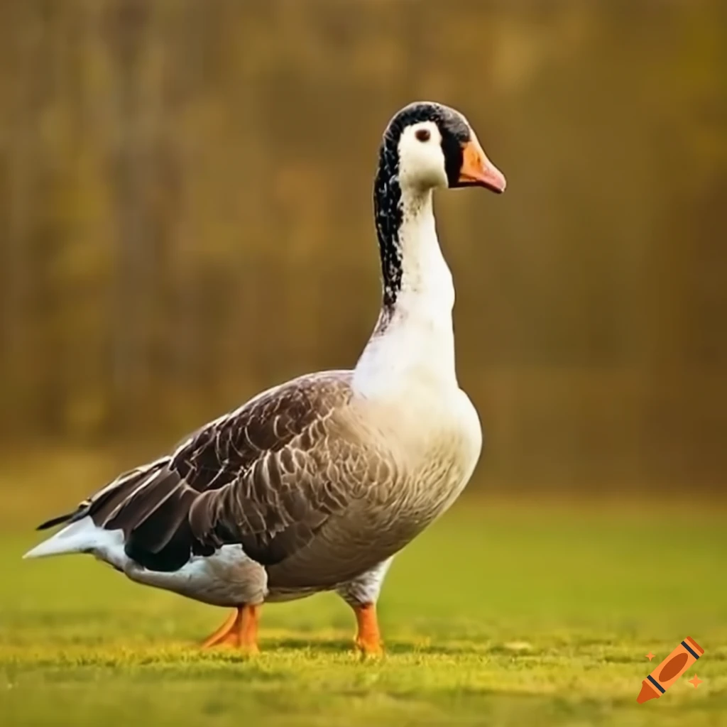 Goose making a three pointer shot on Craiyon