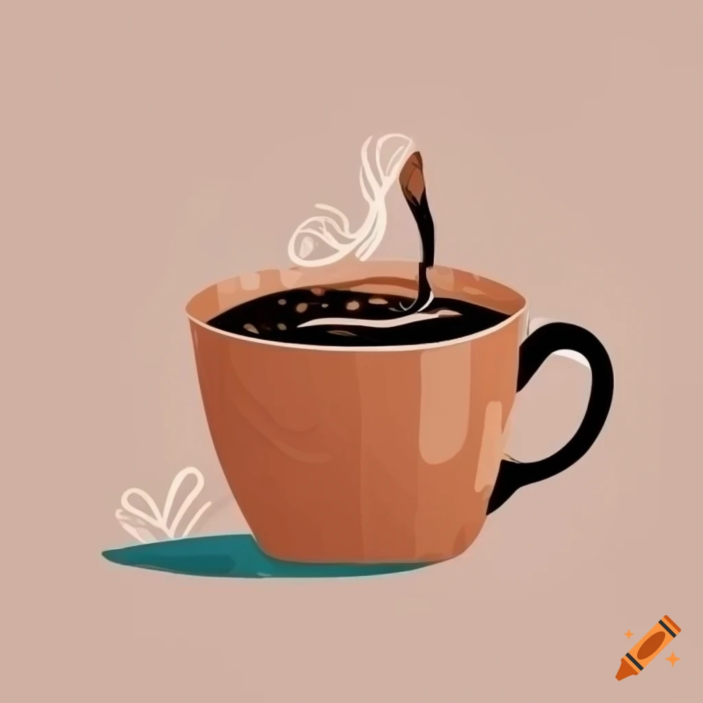 Coffee mug clipart boho graphic on Craiyon