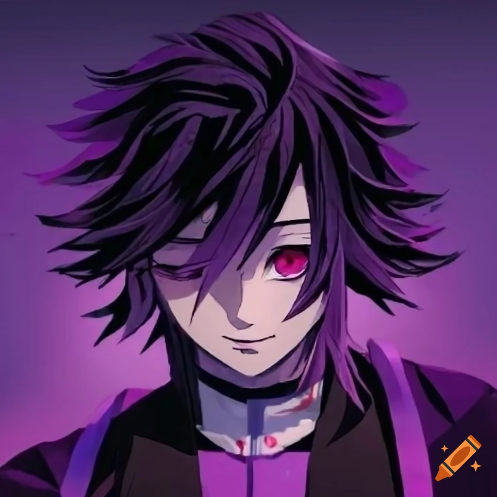 Fan-made demon slayer shadow hashira character with pale skin and red ...